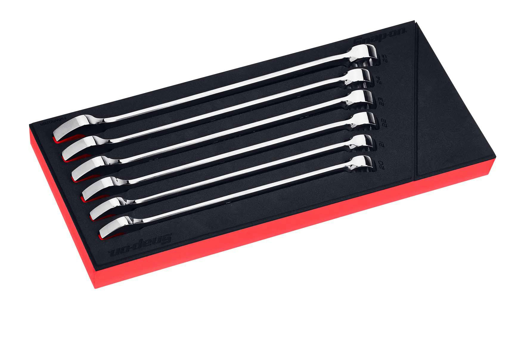 6 pc 12 Point Metric Flank Drive Plus Combination Wrench Set with PRO FI Organization 20 25 mm SOEXM02FMBR Snap on Store